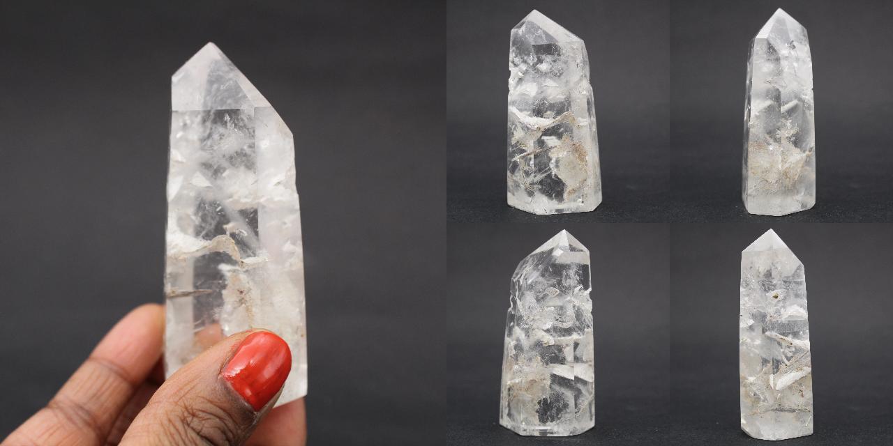 Prisma de cuarzo con inclusión Madagascar 117gr 76mm | 26€