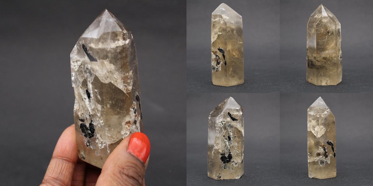 Prisma de cuarzo con inclusión Madagascar 147gr 80mm | 32€